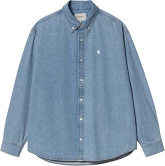 Carhartt Work in Progress Homme, Chemises, Bleu, Taille: M L/S Lucas Shirt