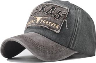Generic Casquette de baseball vintage Texas Bull en coton pour homme et femme - Style rétro, Vert, taille unique-M