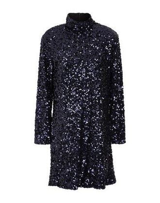 8 by YOOX SEQUIN ROLL-NECK MINI DRESS