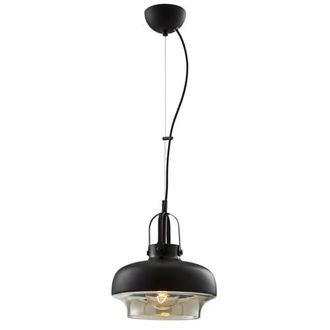 Opviq Modern Industrial Chandelier, Black Metal Body, 80 cm Height, 25 cm Diameter, E27 Socket (Max 40W) | Stylish Lighting for Home & Office Spaces