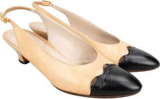 Chanel Hohe Schuhe - Chanel Classic Vintage Bicolor Leather Pumps (34) - Gr. ONE_SIZE - in Bunt - f&uuml;r Damen