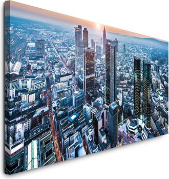 Paul Sinus Art GmbH Frankfurt am Main 120x 50cm Panorama Leinwand Bild XXL Format Wandbilder Wohnzimmer Wohnung Deko Kunstdrucke