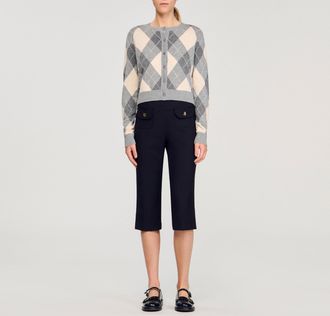 Sandro Cardigan &agrave; motifs losanges