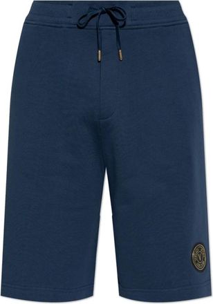 Versace Jeans Couture Homme, Shorts, Bleu, Taille: L Sweat Shorts with Logo Patch