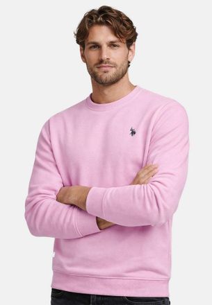 U.S.Polo Association Sweatshirt USRexx Herren Pullover mit Rundhalsausschnitt aus Baumwolle Klassisches Sweatshirt mit Rippb&uuml;ndchen und Logostickerei