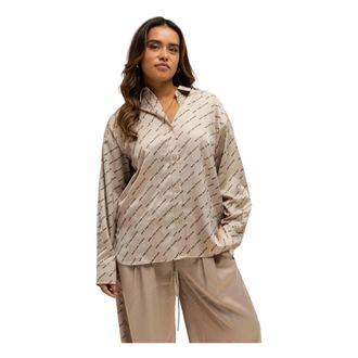 Off the Pitch Femme, Blouses et Chemises, Beige, Taille: 46 FR Satin Paige Set