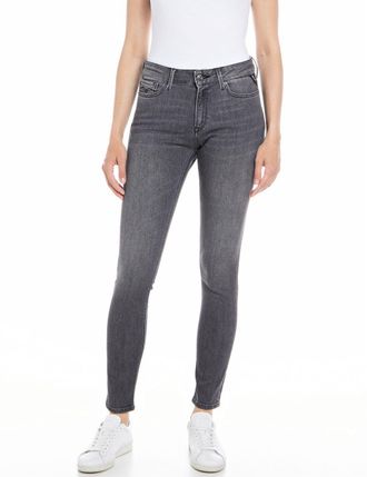 Replay Damen Jeans Luzien Skinny-Fit mit Power Stretch, Dark Grey 097 (Grau), 25W / 30L