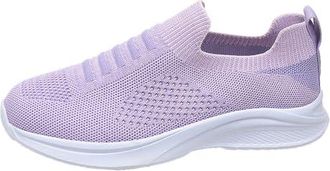 Generic Chaussures Plates pour Femmes Baskets en Maille Femme Casual Lacets Sneakers Souples Et Respirantes Minimalistes Course Plein Air Diab&eacute;tique La Marche