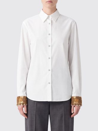 Dries Van Noten Slim-Fit-Hemd aus Baumwollpopeline mit bestickten Manschetten