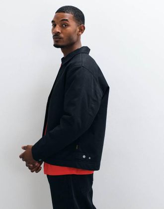 Jack & Jones wattierte Worker-Jacke in Schwarz