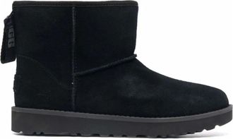 UGG Ugg, Femme, Chaussures, Noir, Taille: 35 EU Botte Classic Mini Logo Zip