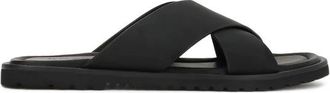 Kazar Homme, Chaussures, Noir, Taille: 46 EU Slides en cuir avec brides crois&eacute;es