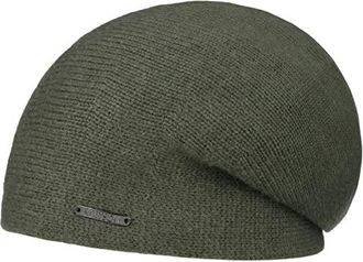Stetson Bonnet Shirley en Cachemire Femme/Homme - Oversize pour Femme b&eacute;ret Hiver Automne-Hiver - Taille Unique Olive