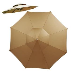 Generic Parapluie de rechange pour table dext&eacute;rieur, design coupe-vent double couche, housse robuste r&eacute;sistante aux UV | D&eacute;coration de jardin, terrasse, abri 