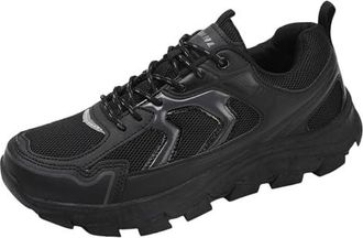 Generic 2026 Chaussures de sport pour homme Motif &agrave; la mode Couleur unie Maille respirante Semelle &eacute;paisse Confortable et antid&eacute;rapante &agrave; lacets Semelle &eacute;pais