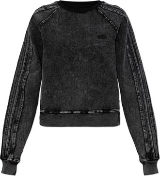 Diesel Femme, Sweatshirts et sweats &agrave; capuche, Gris, Taille: 38 FR F-Alpy SweaT-shirt