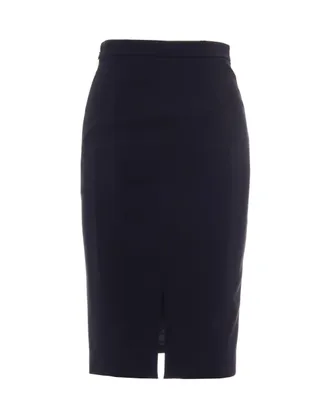 Elisabetta Franchi Womens Skirt Dettaglio Gioiello Black Polyester