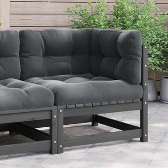 vidaXL Garten-Ecksofa mit Kissen Massivholz Kiefer - Vidaxl