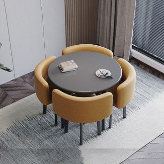 Generic Essgruppe in Tresenh&ouml;he, K&uuml;chen-Esstisch- und Stuhlset, 5-teilige Fr&uuml;hst&uuml;cksbar-M&ouml;bel mit 1 Tisch und 4 St&uuml;hlen