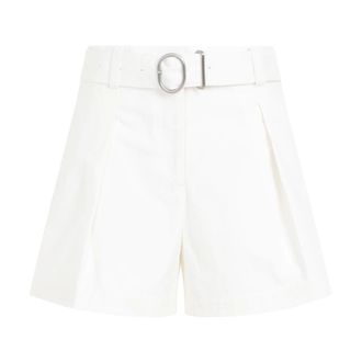 Jil Sander Femme, Shorts, Beige, Taille: 36 FR Mid Waist Cotton Shorts