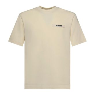 Jacquemus Homme, Tops, Beige, Taille: M Le T-Shirt Gros Grain