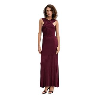 Twinset Femme, Robes, Rouge, Taille: 40 FR Robe Maxi Cache-coeur