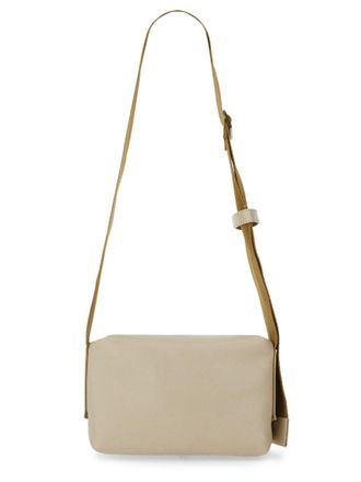 Uma Wang Womens Leather Shoulder Bag White Calf
