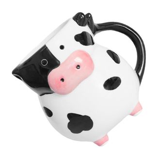 Angoily Keramik Kaffeetasse Lustige Kuh Form Rutschfest Stabil f&uuml;r B&uuml;ro Frauen Geschenk und Zuhause Dekoration