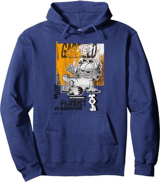 Garfield Odie Sarcasm Cat Street Art Graffiti Retro Schablone Pullover Hoodie