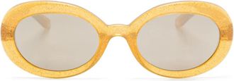 Dolce & Gabbana Eyewear Sonnenbrille mit Logo-Patch - Gelb