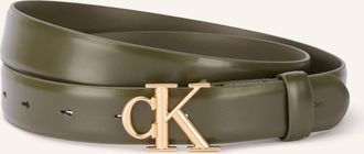 Calvin Klein Lederg&uuml;rtel gruen