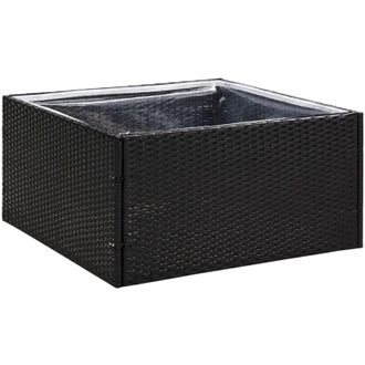 vidaXL Jardini&egrave;re Noir 80x80x40 cm R&eacute;sine tress&eacute;e