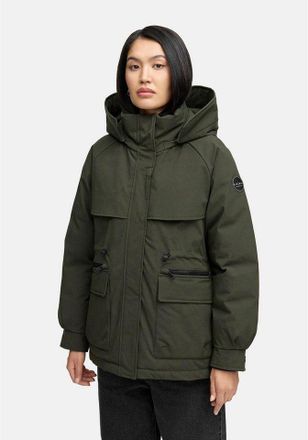 Marikoo Winterjacke Shigaraa mit abnehmbarer Kapuze und Gummizug an der Taille