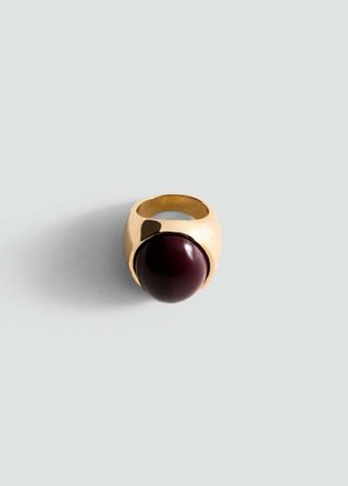Mango Bague pierre or - Femme - S - MANGO
