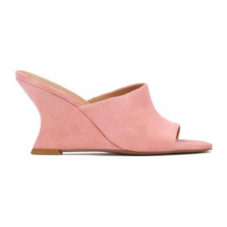 Kazar Femme, Chaussures, Rose, Taille: 39 EU Kazar Tongs rose en daim sur talon plateforme