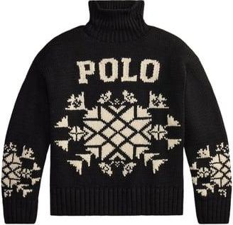Polo Ralph Lauren Pull col montant imprim&eacute; en laine