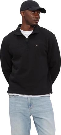 Tommy Jeans TJM REG Fleece 1/4Zip Mock Neck - - Sweatshirts & Hoodies - Herren - Schwarzk - XL
