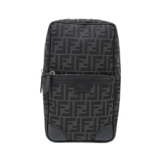 Fendi Pre-owned Canvas Leder Schultertasche - - Pre-owned - Herren - Schwarzk - ONE SIZE