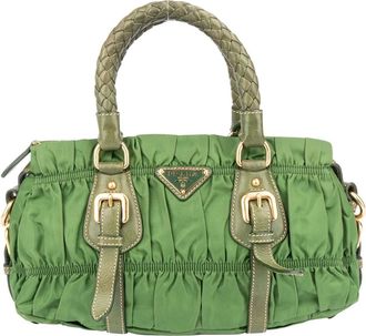Prada Crossbody Bags - Prada Quilted Green Nylon Handbag - Gr. unisize - in Grün - für Damen