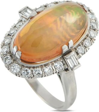 Luxury Bazaar bague en platine à diamant - Argent