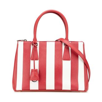 Prada Sac &agrave; main en cuir Saffiano Pre-owned - Femme - Pre-owned - Rouge - Taille: ONE Size