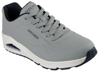 Skechers Sneaker SKECHERS Uno - Stand on Air, Herren, Gr. 42, gr&uuml;n (oliv), Lederimitat, Schuhe Sneaker, Freizeitschuh, Halbschuh, Schn&uuml;rschuh mit Air-Cooled Me