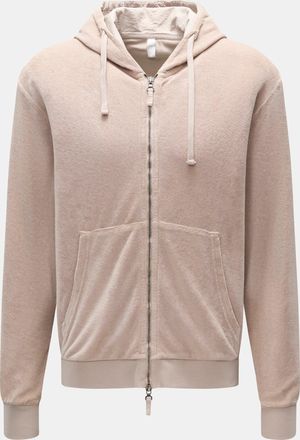 04651/ Herren - Frottee-Sweatjacke Terry Zip beige