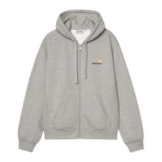 Carhartt Work in Progress Hooded American Script Jacket - - Sweatshirts & Hoodies - Herren - Grau - L