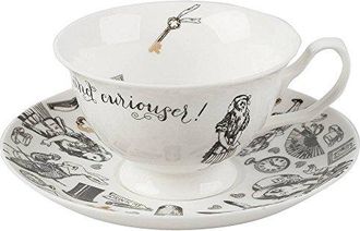V&A shop V AND A Alice Au Pays Des Merveilles - Tasse À Thé Et Soucoupe, 210 Ml, Blanc