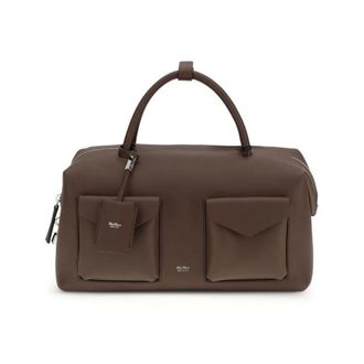 Max Mara Femme, Sacs, Brun, Taille: ONE Size Sac de Voyage en Cuir