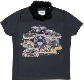 Doublet T-Shirt mit grafischem Print - Schwarz