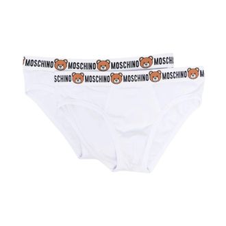 Moschino Wei&szlig;e Teddyb&auml;r Logo Taillenbund Briefs - - Underwear - Herren - Wei&szlig; - L