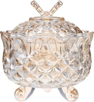 Cabilock Bonbonglas Glas Bonboniere mit Deckel Vorratsdosen Schmuckdose Vorratsgl&auml;ser Bonbondose Glasdose Vorratsbeh&auml;lter Obstschale S&uuml;&szlig;igkeiten Dose f&uuml;r Tee A