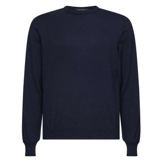 Tagliatore Marley Rundhals-Pullover - - Knitwear - Herren - Blau - 3XL